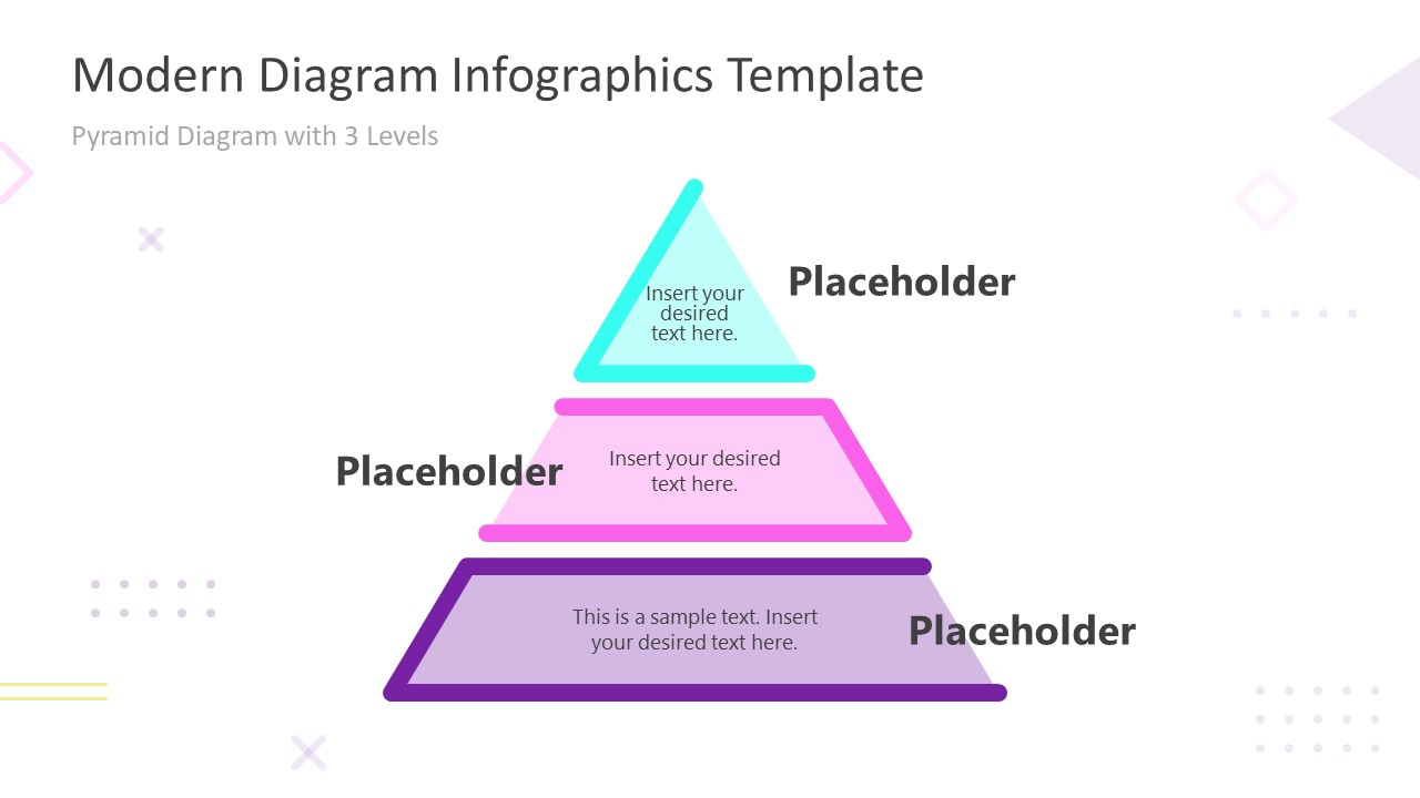 Modern 3 Steps Pyramid PowerPoint - SlideModel