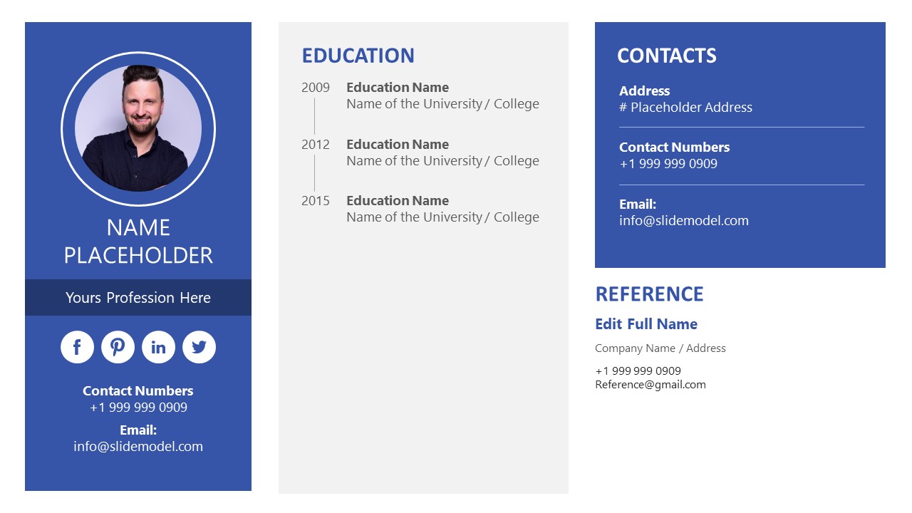 Modern Resume Presentation Template - SlideModel