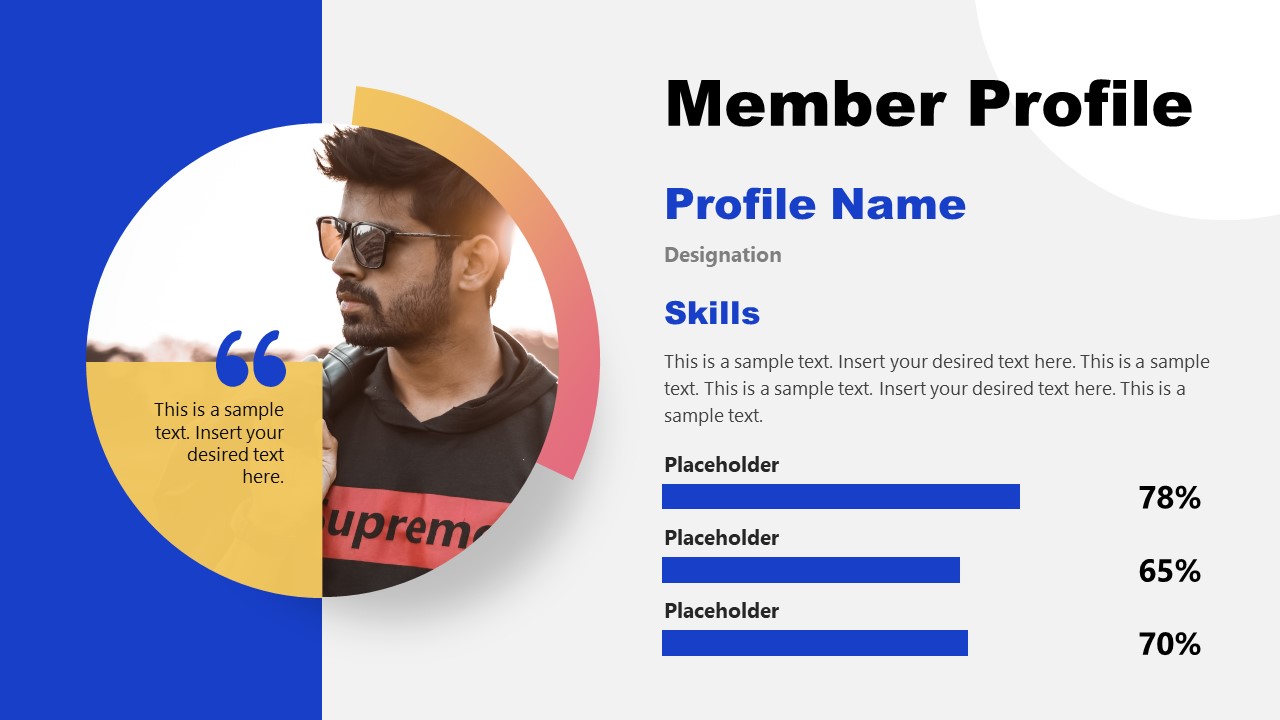 Member Profile PowerPoint Template - SlideModel