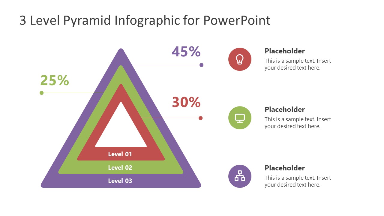 3-Level Pyramid Infographic Diagram for PowerPoint - SlideModel