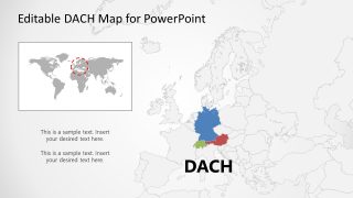 Editable DACH Map for PowerPoint - SlideModel