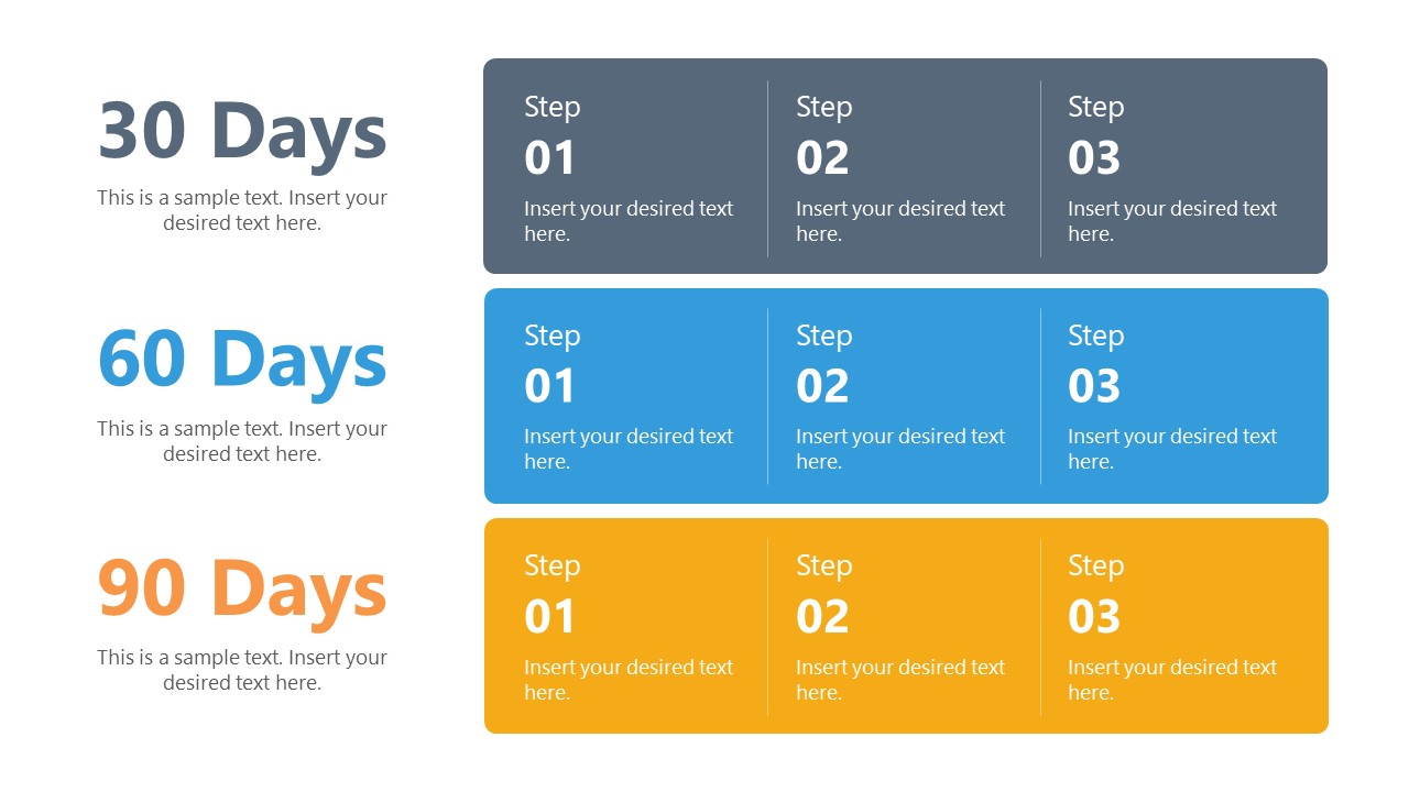 90-Day Plan PowerPoint Template - SlideModel