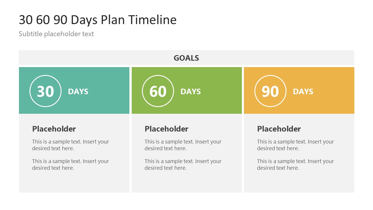 30 60 90 Days Plan Timeline Template - SlideModel