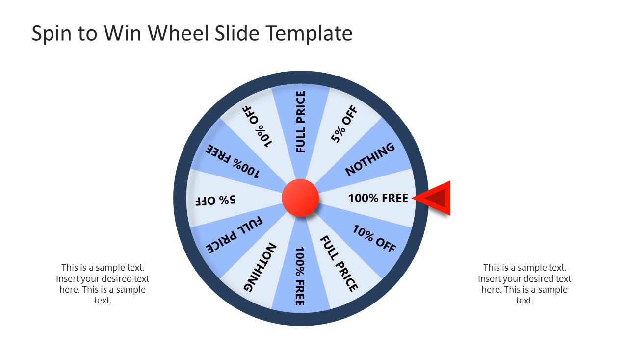 Spin to Win Wheel Slide Template for PowerPoint - SlideModel