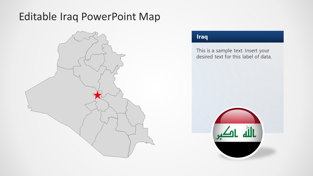 Editable Iraq PowerPoint Map - SlideModel