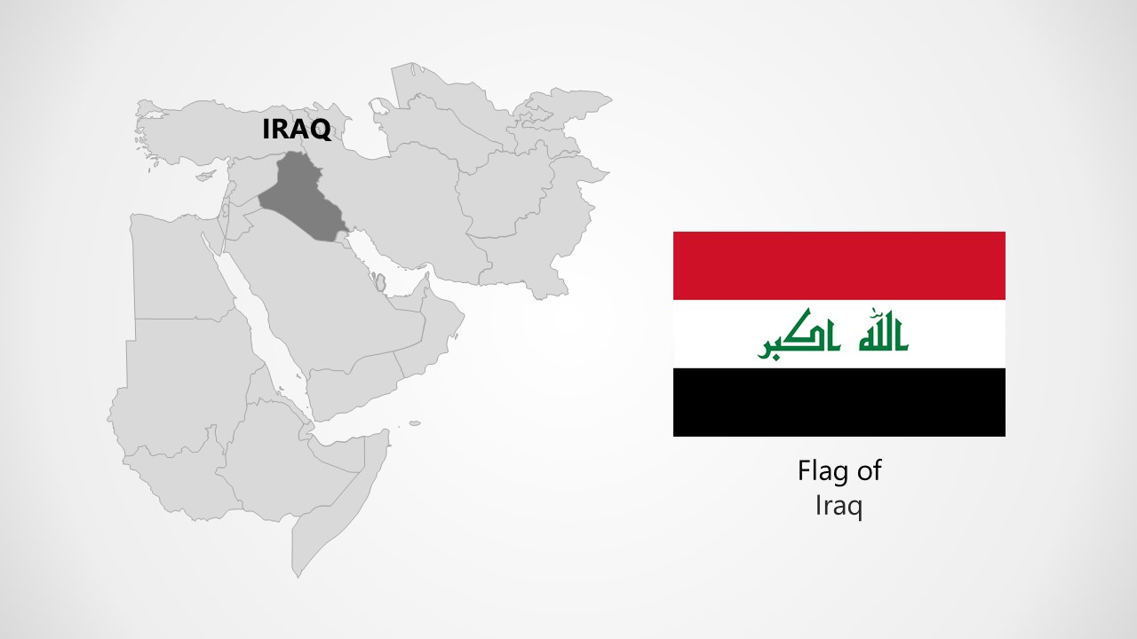Editable Iraq PowerPoint Map - SlideModel