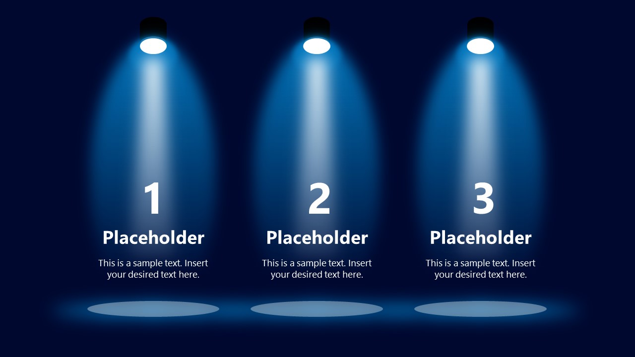 Spotlight Effect Presentation Slides Template for PowerPoint