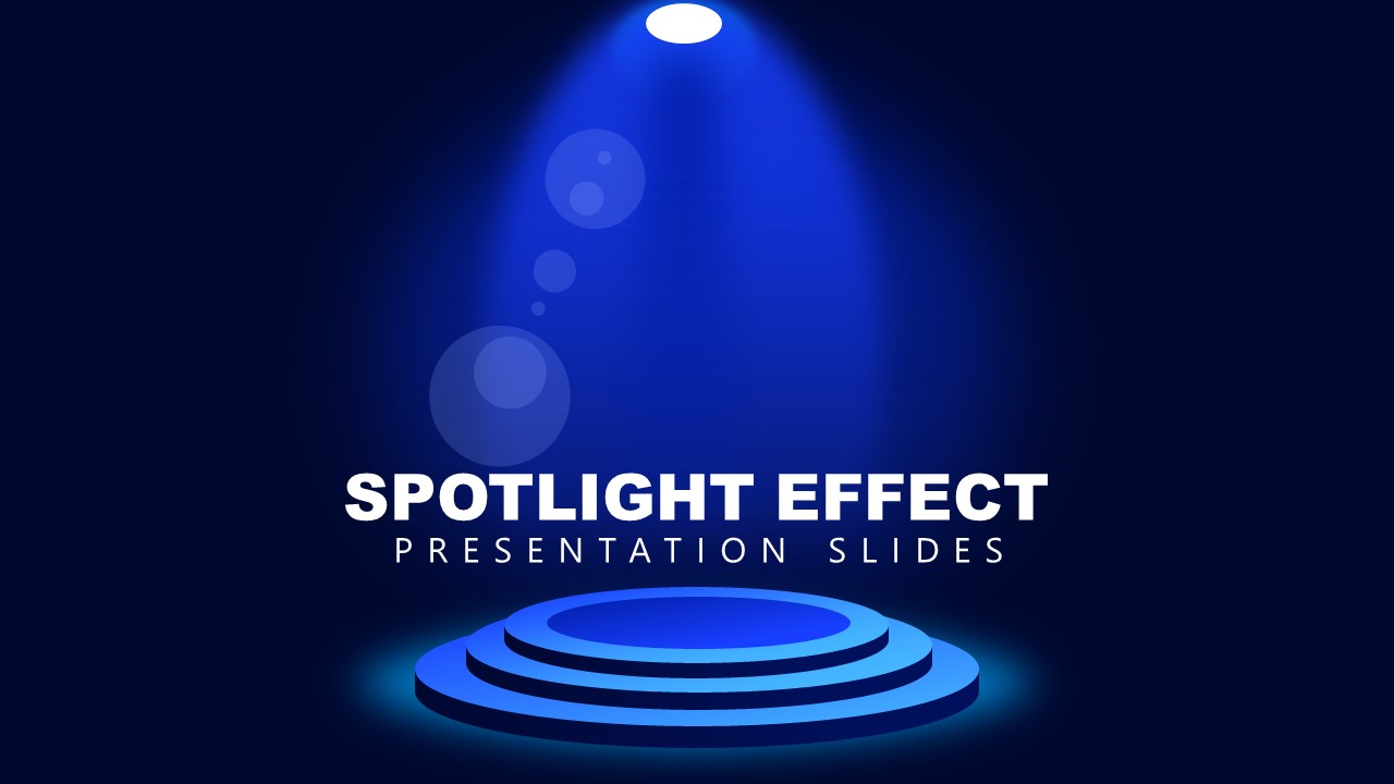 Spotlight Effect Presentation Slides Template for PowerPoint