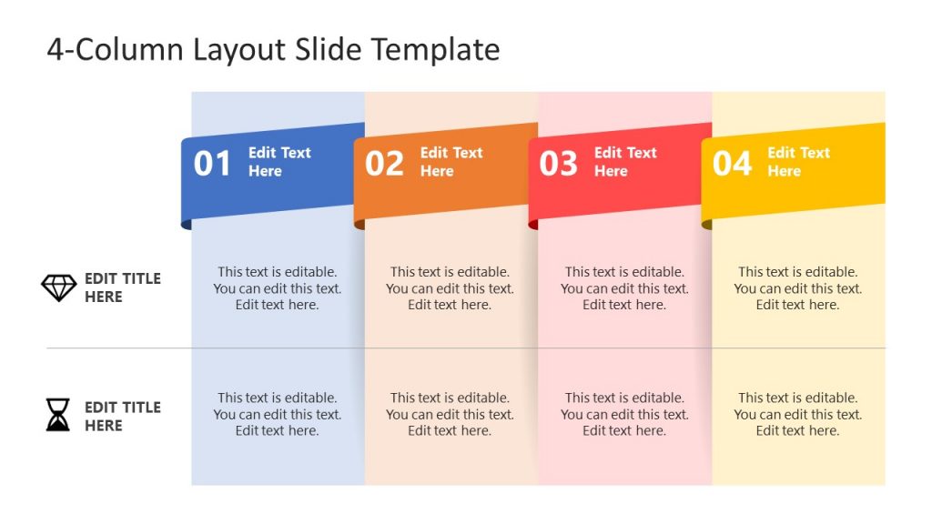 4 Columns PowerPoint Diagram Template - SlideModel
