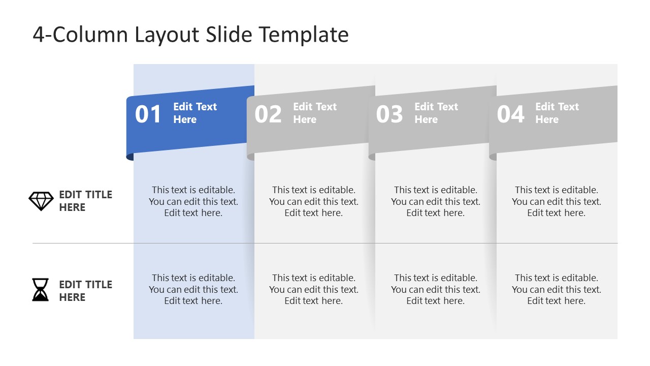 4-Column Layout Slide Template for PowerPoint - SlideModel