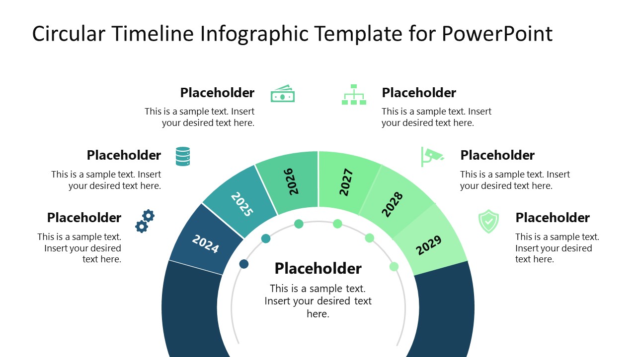 Circular Timeline Infographic Template for PowerPoint - SlideModel