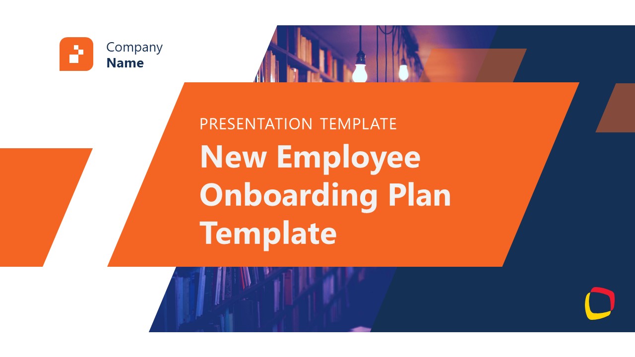 New Employee Onboarding Presentation Cover Slide SlideModel