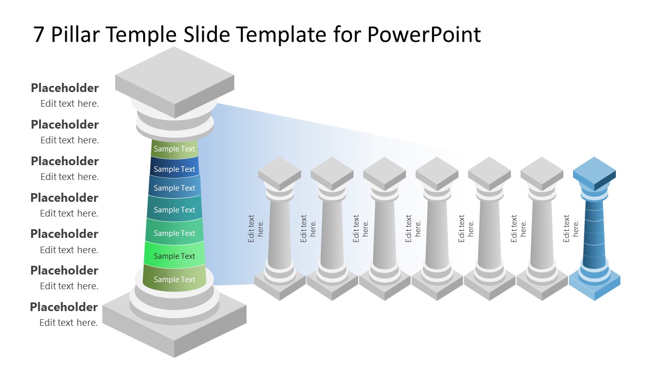 7-Pillar Temple Slide Template for PowerPoint & Google Slides