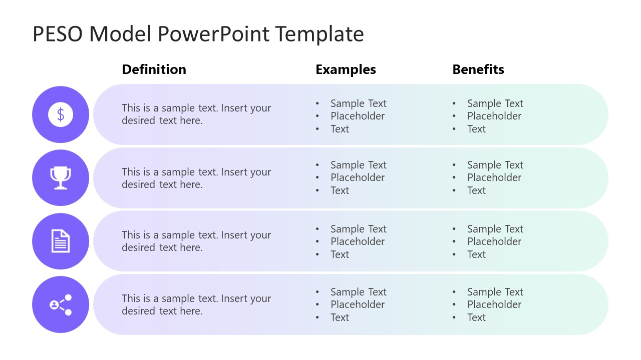 Presentation Slide for PESO Model - SlideModel