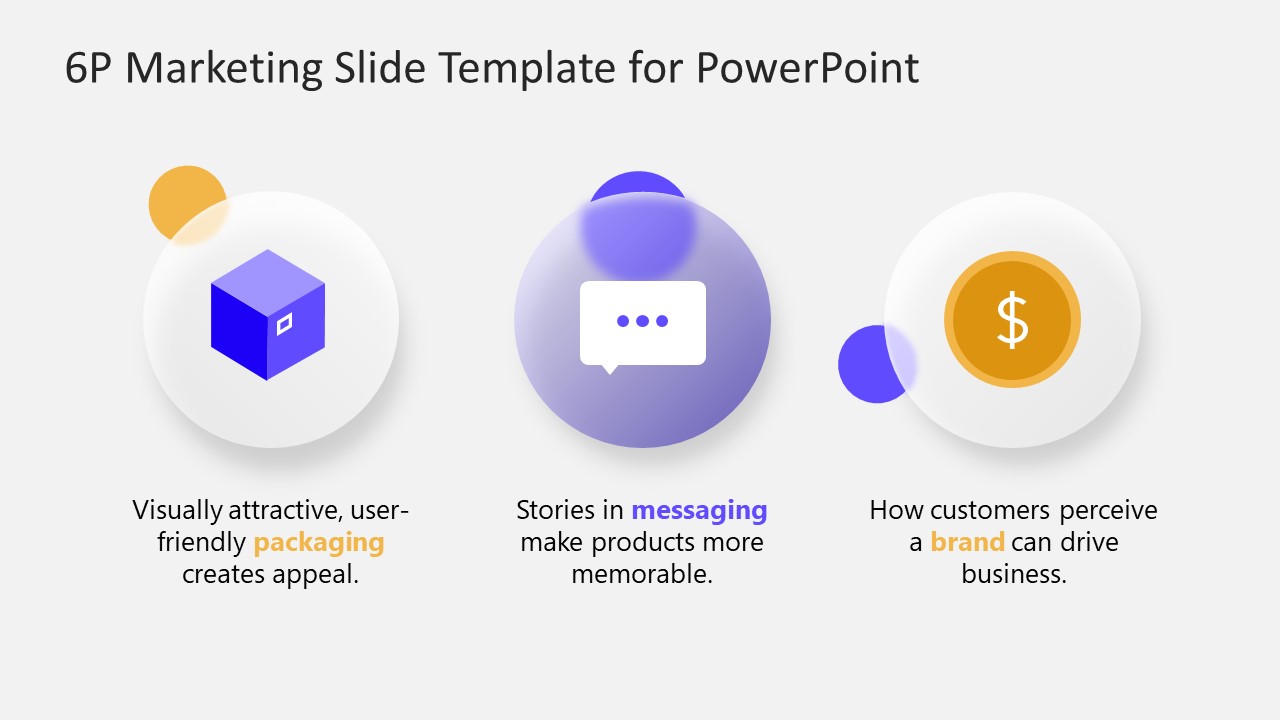 6P Marketing Slide Template for PowerPoint