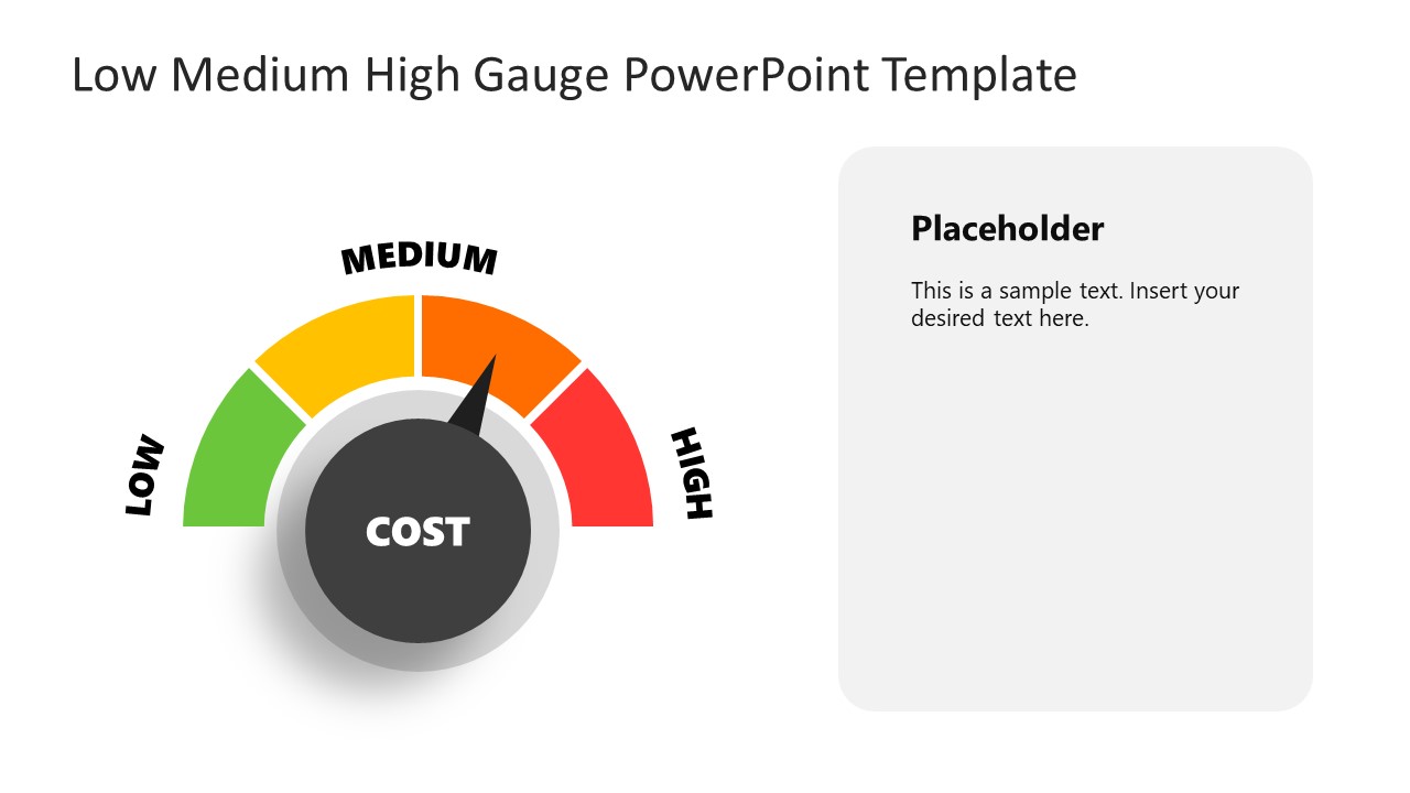 Low Medium High Gauge PowerPoint Template