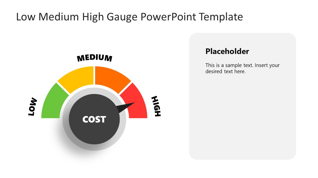 Low Medium High Gauge PowerPoint Template