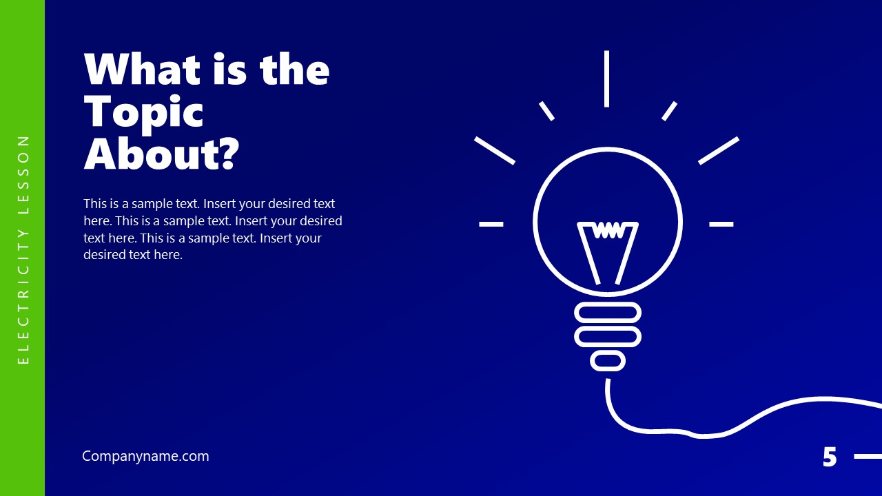 Electricity Lesson PowerPoint Template & Google Slides