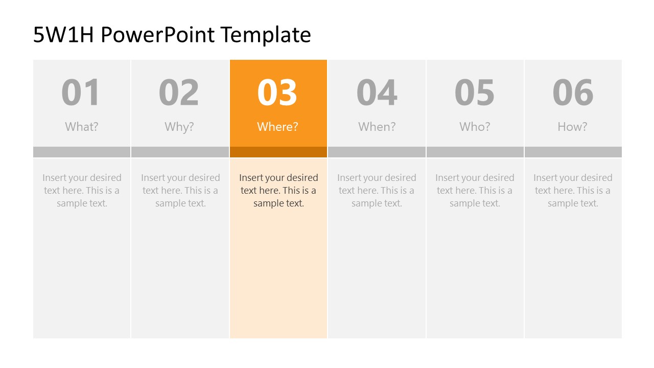 5W1H PowerPoint Template & Presentation Slides