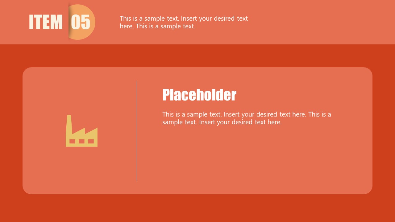 5-Item Talking Points PowerPoint Template