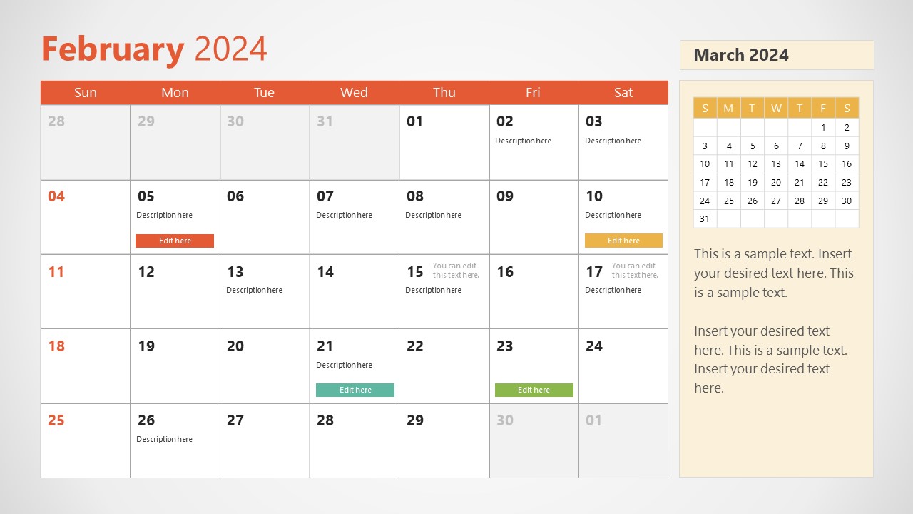 2024 Calendar for PowerPoint