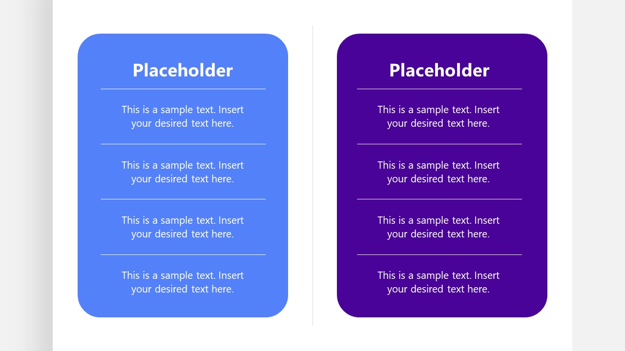 Animated Comparison Slide Template for PowerPoint