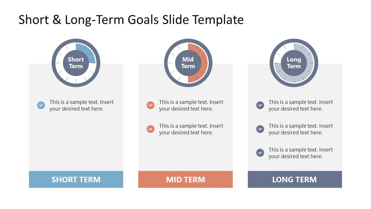 Customizable Short & Long Term Goals PPT Template - SlideModel