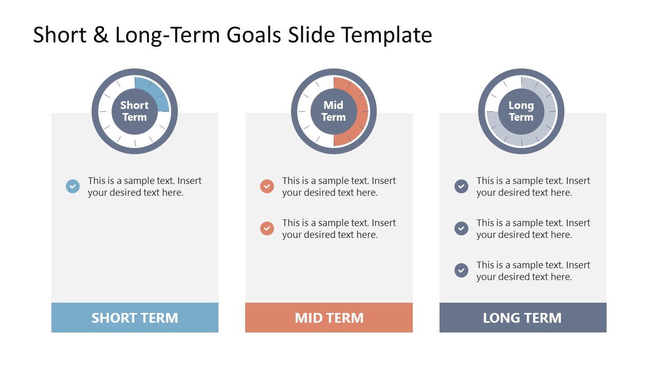 Short Long Term Goals PowerPoint Template Short Long Term Goals PowerPoint Template