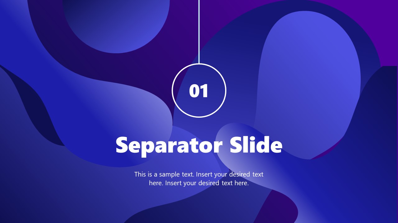 Dark Blue Curved Wave PowerPoint Background