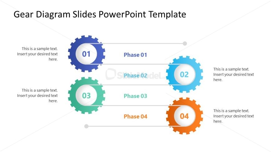 Four Gears Diagram PowerPoint Slide - SlideModel