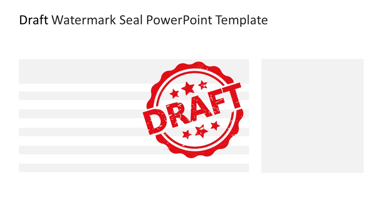 Draft Watermark Seal PowerPoint Template