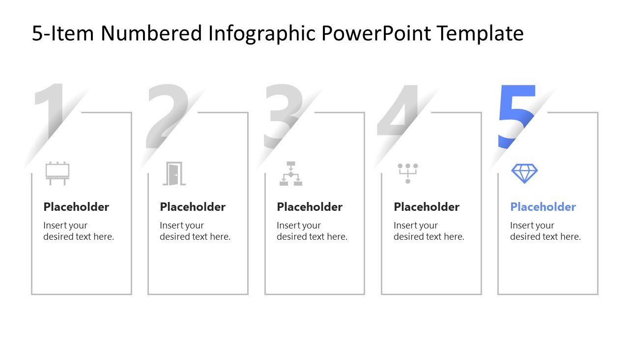 5-Item Numbered Infographic PowerPoint Template