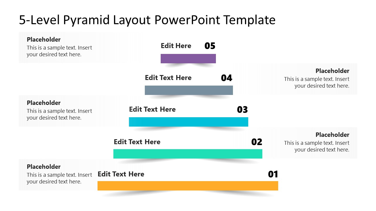 5-Level Pyramid Layout PowerPoint Template
