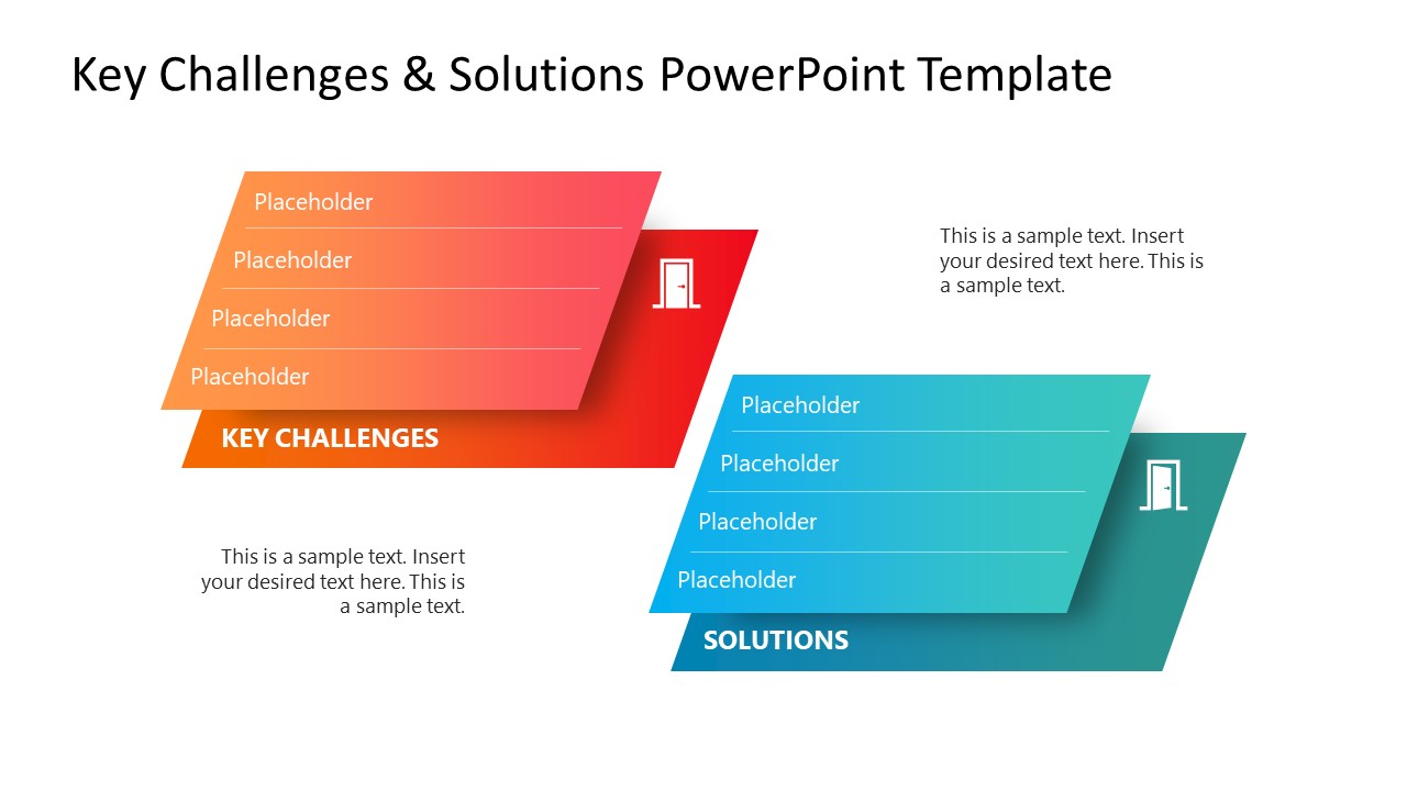 Key Challenges & Solutions PowerPoint Template