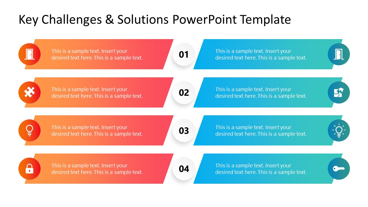 Key Challenges & Solutions PowerPoint Template