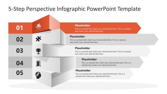 5-Step Perspective Infographic PowerPoint Slide - SlideModel