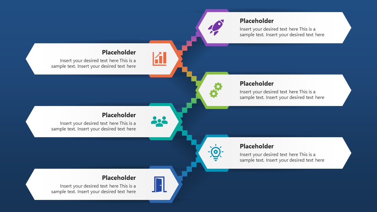 6-Step Infographic Step Stairs PowerPoint Template