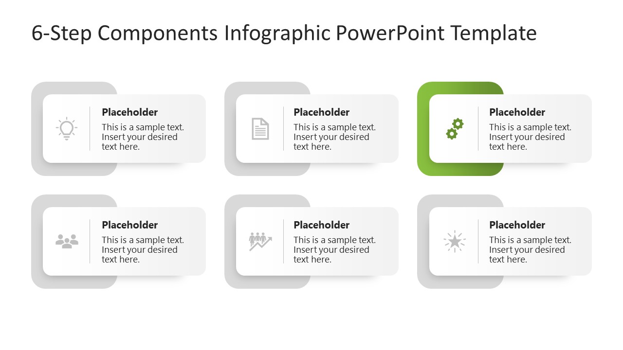6-Step Components Infographic PowerPoint Template