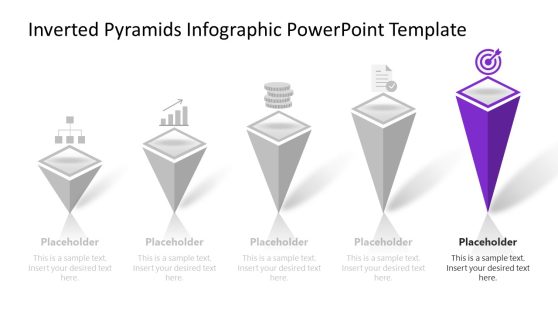 5-Step Inverted Pyramids Template PPT Slide - SlideModel