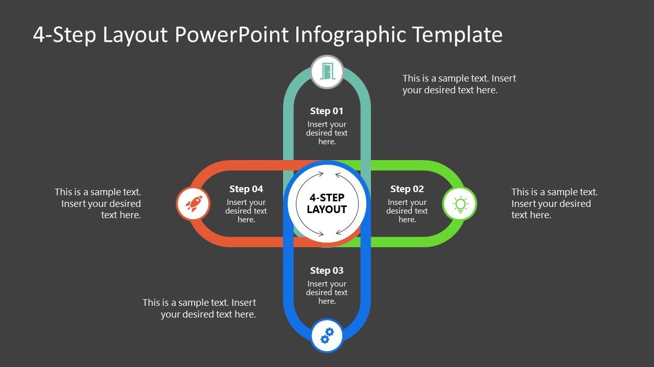 4-Step Layout PowerPoint Infographic Template