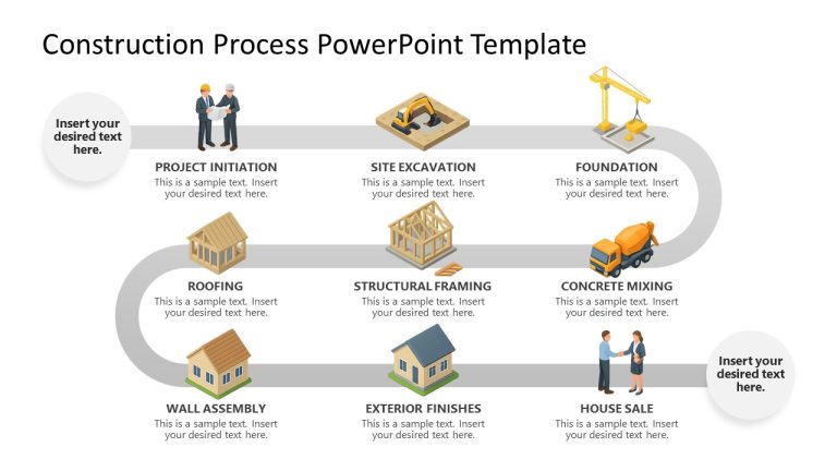 Construction Process Presentation Slide with Diagrams - SlideModel