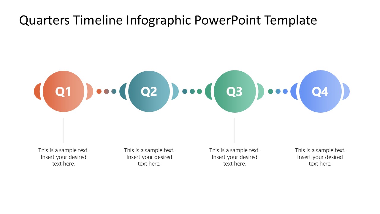 Quarters Timeline Infographic PowerPoint Template