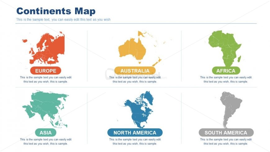 Silhouette Continent Maps in PowerPoint - SlideModel