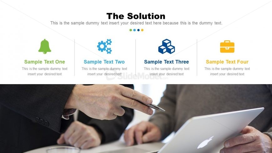 Solutions Slide for Startup Project - SlideModel