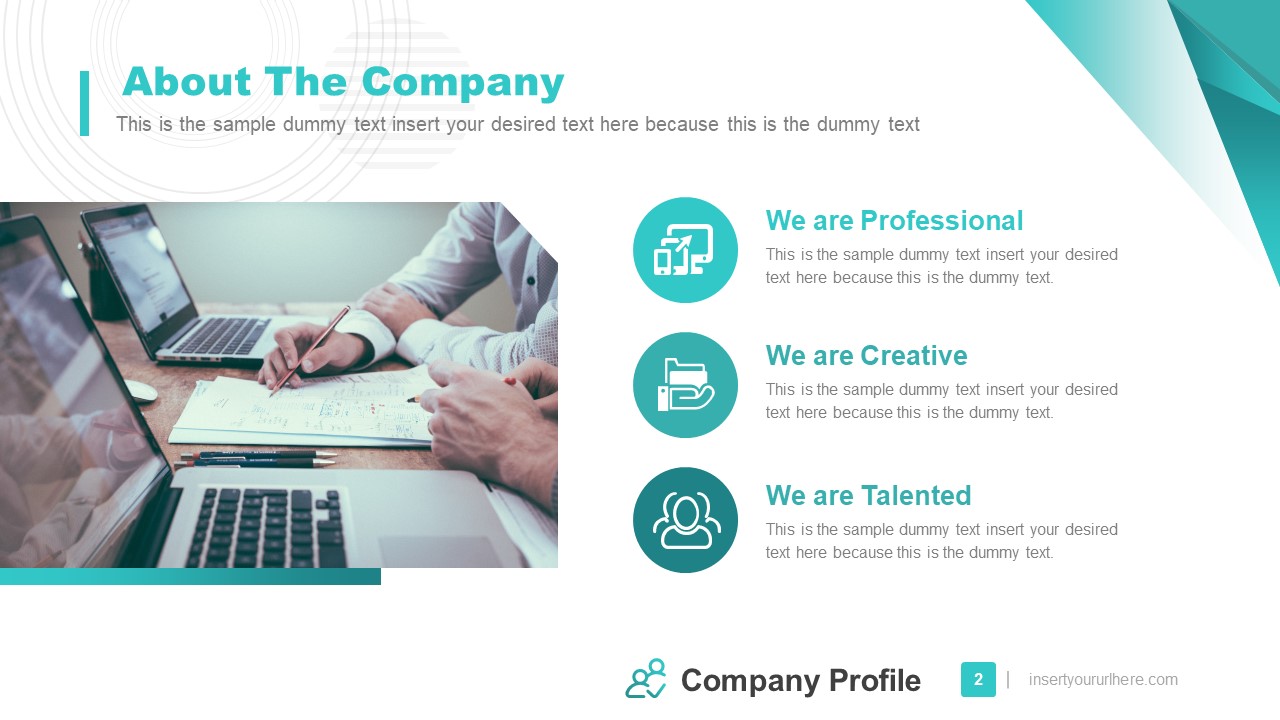 Professional Company Profile PowerPoint Template - SlideModel