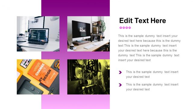 Creative Purple Pictures PowerPoint Slide - SlideModel