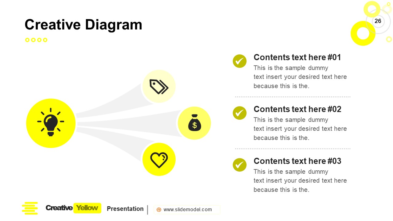 3 Steps Diagram Yellow Template - SlideModel 3 Steps Diagram Yellow Template - SlideModel
