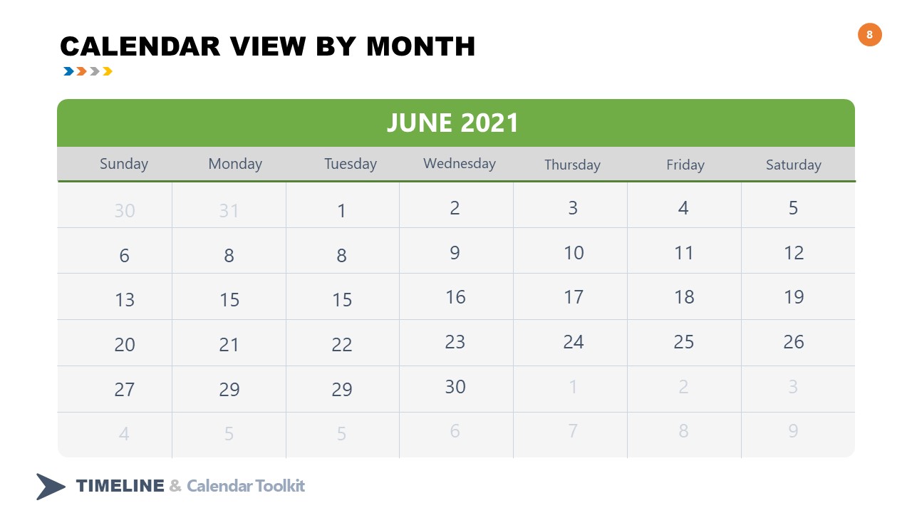 2021 June Calendar PowerPoint Slide - SlideModel