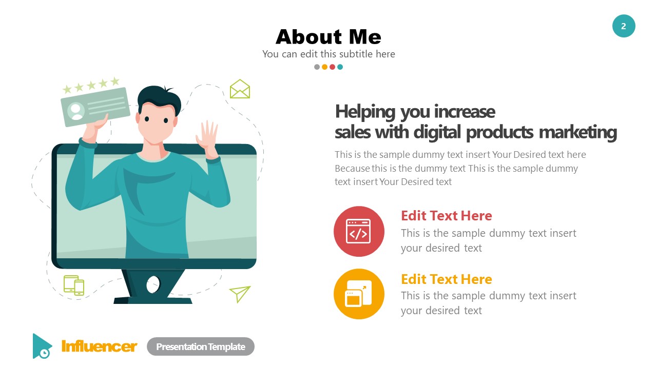 Influencer PowerPoint Template - SlideModel