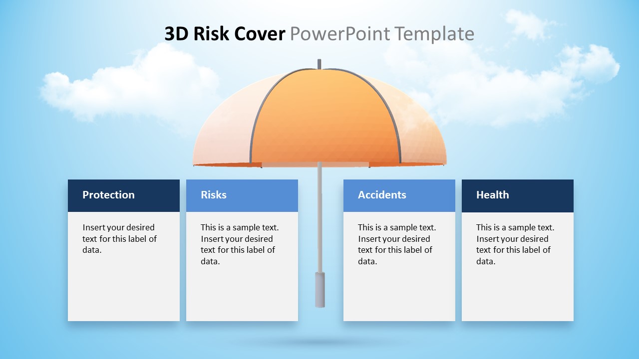 3D Risk Coverage PowerPoint Template - SlideModel